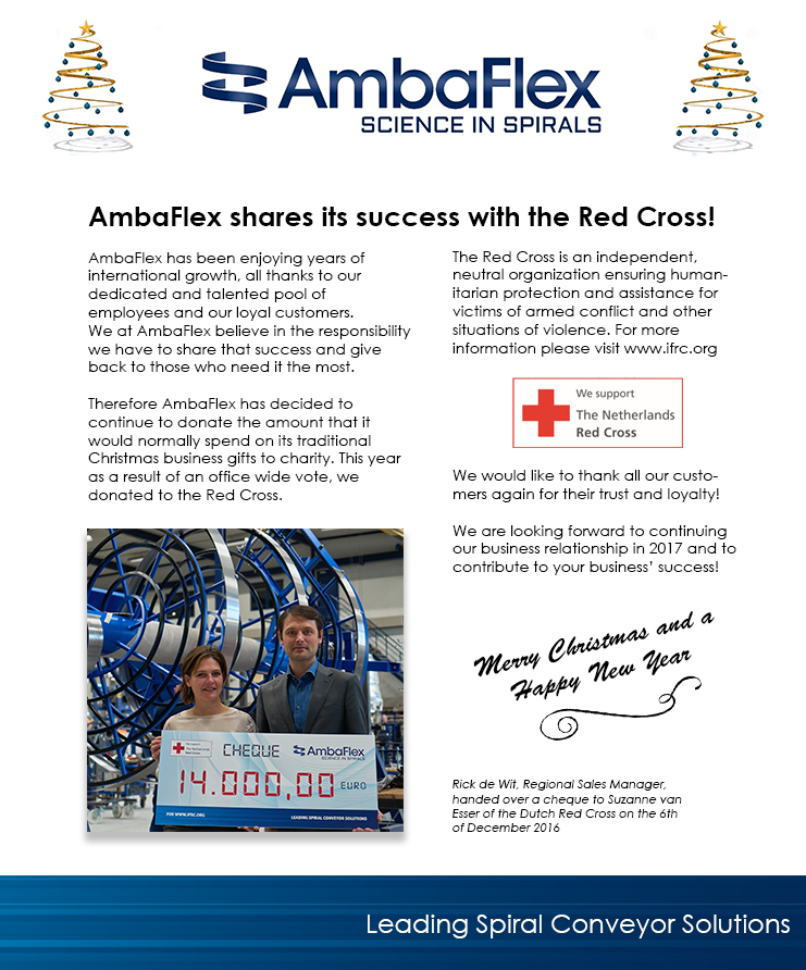 AmbaFlex shares its success with the Red Cross!